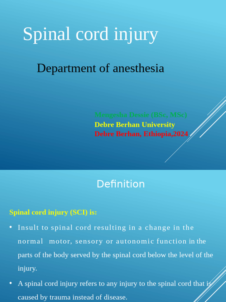 Part 6. Spinal Cord Injury | PDF | Neurology | Nervous System