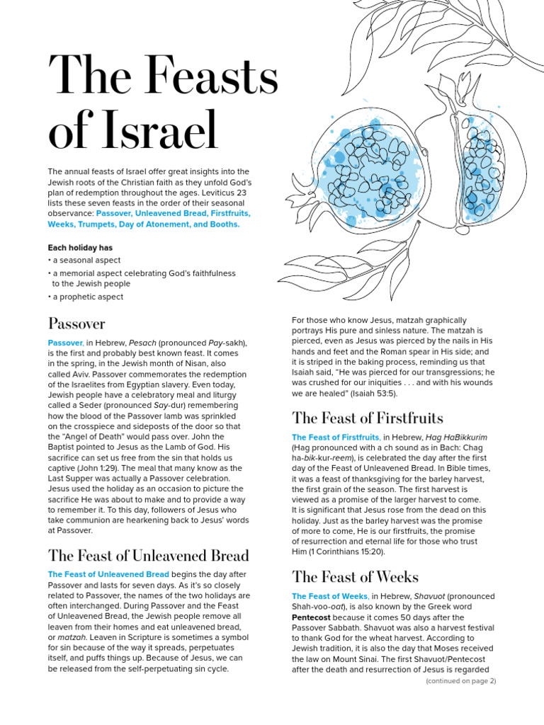 Understanding Jewish Feasts and Their Significance | PDF | Passover ...