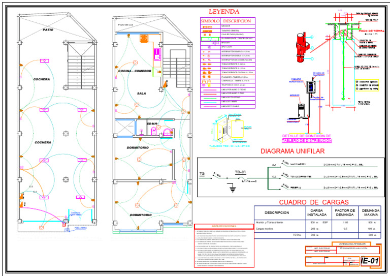 Plano de Instalaciones Electricas | PDF | Ingeniería de Edificación | Electricidad