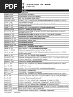 CPS 2024-2025 School Calendar | PDF | Observances
