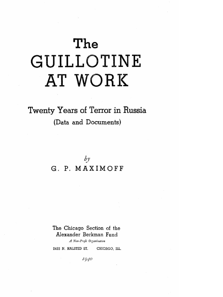 Maximoff – the Guillotine at Work – Part 1 | PDF
