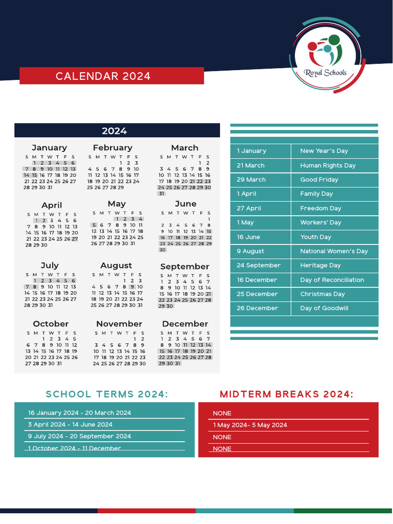 2024 School Terms and Holidays Calendar | PDF