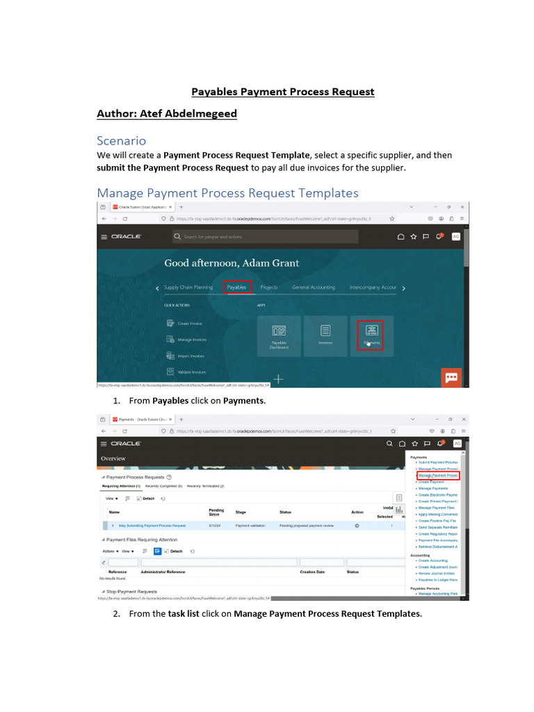 Payment Process Request Guide | PDF