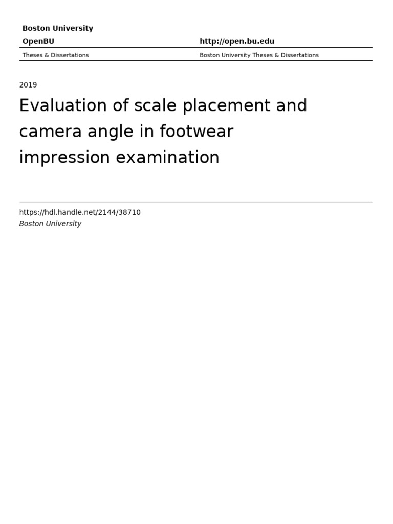 Evaluation of Scale Placement and Camera | PDF | Crime Scene | Camera