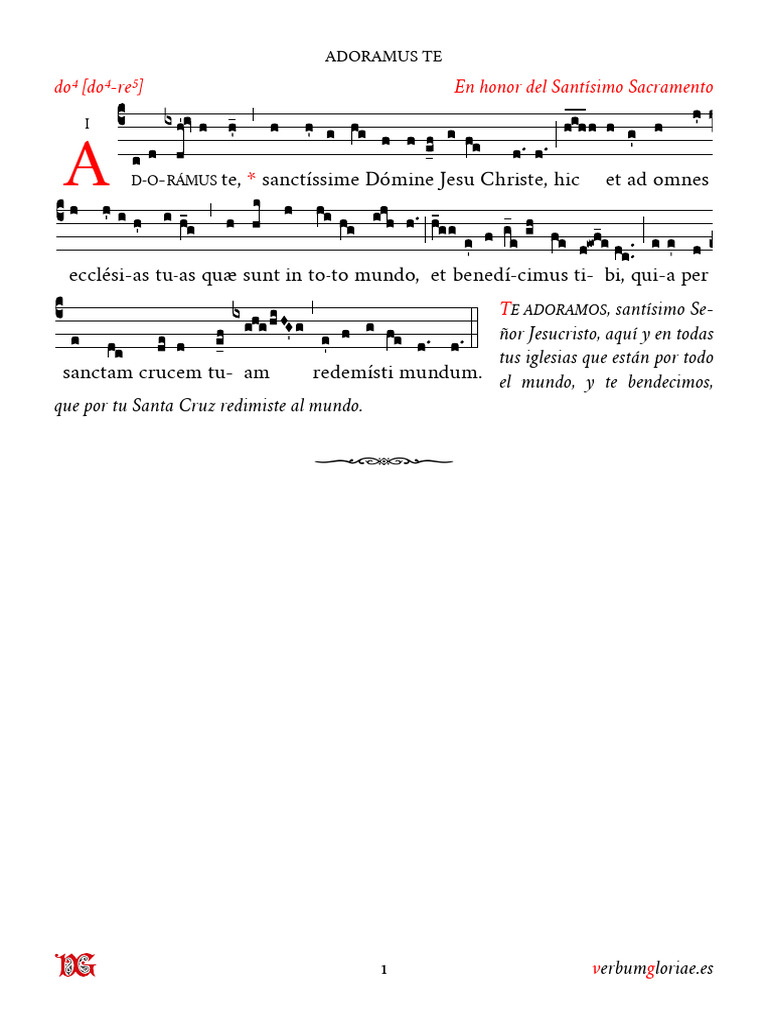 Adoramus Te | PDF | Adoración Cristiana Y Liturgia | Creencia religiosa ...