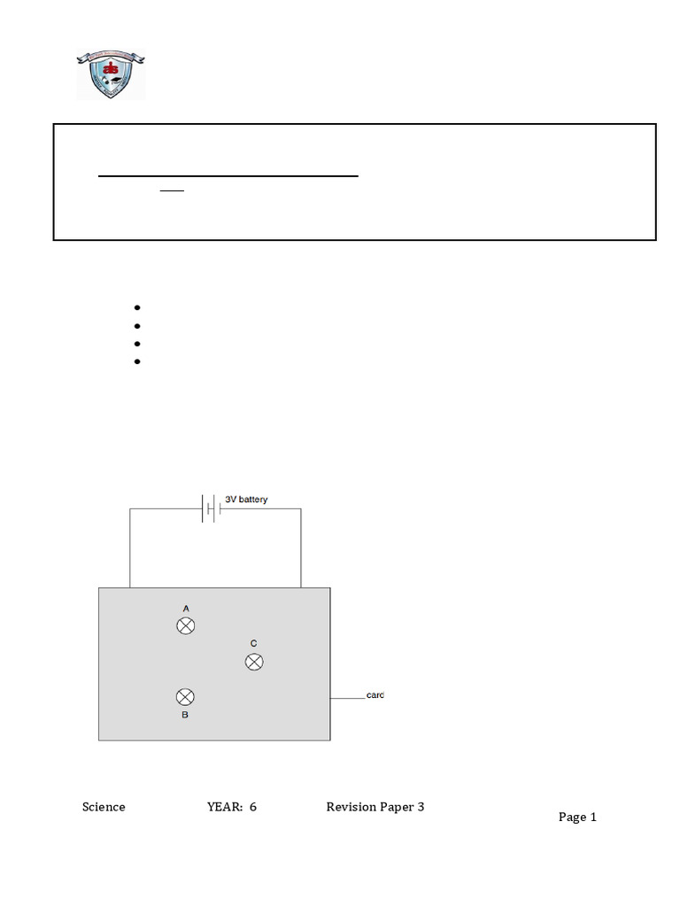 MA3 Revision Paper 3 - Answer Key | PDF