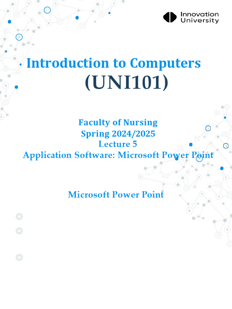 Lecture 5 - Microsoft Power Point | PDF | Microsoft Power Point | Software