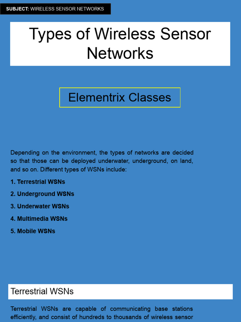 7 Types-of-Wireless-Sensor-Networks | PDF | Wireless Sensor Network | Computer Network