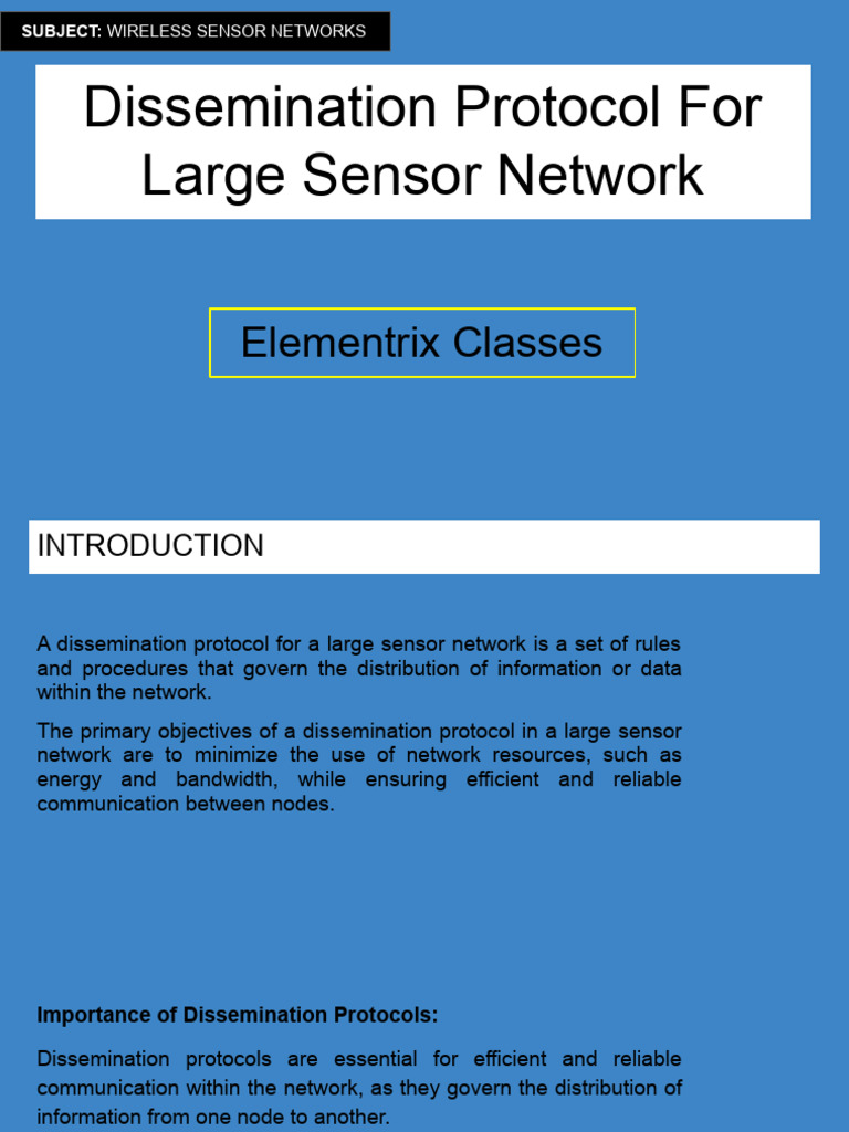 Dissemination Protocol For Large Sensor Network Pdf