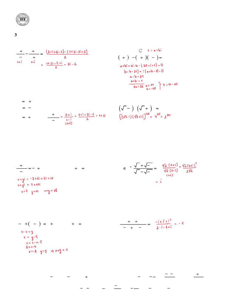 1 - 3 - Complex - Numbers Worksheet - Ipad-2 | PDF
