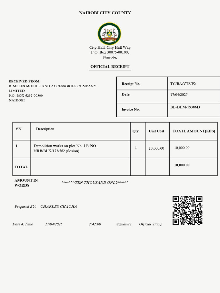 NRB Official Receipt Tcbavtsn4 - 20250417 - 144819 - 0000 | PDF