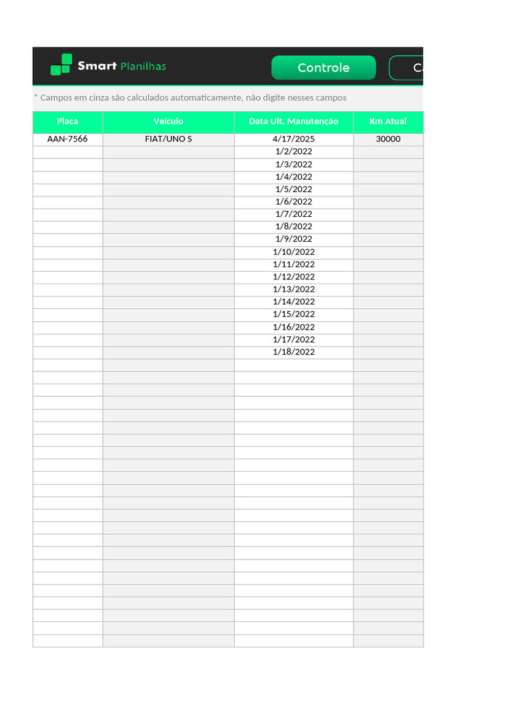 Planilha de Manutenção de Veículos | PDF | Tecnologia de veículos ...