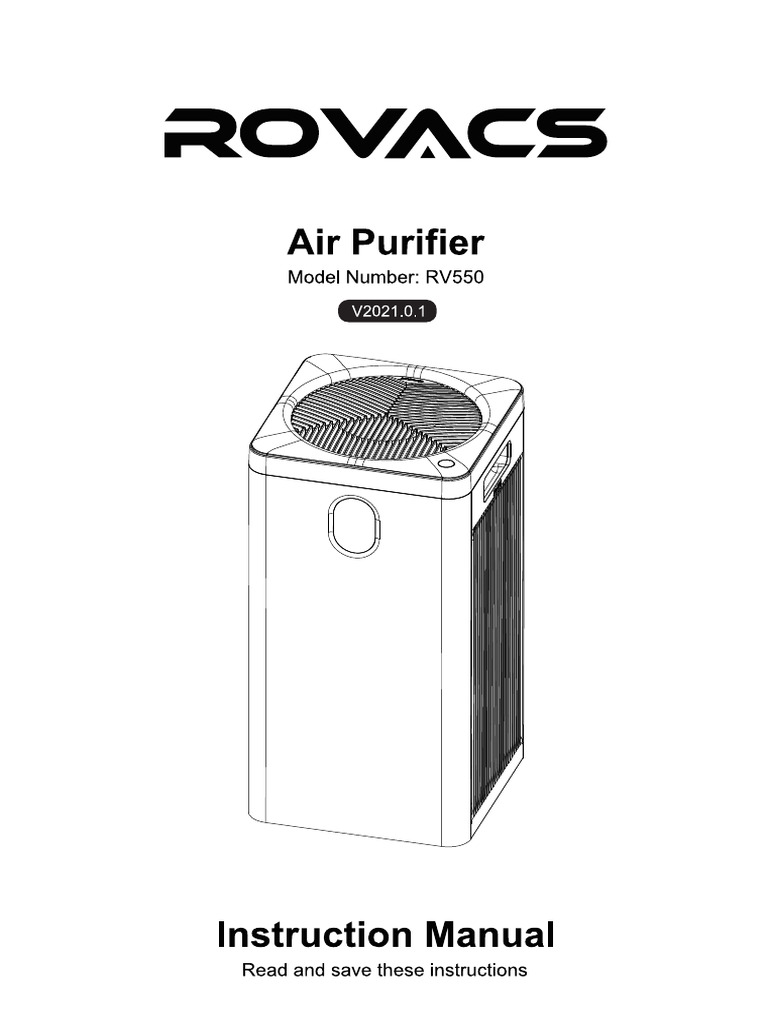 ROVACS Air Purifier RV550 Instruction Manual | PDF