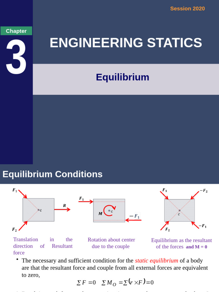 Equilibrium of Statics | PDF | Force | Applied Mathematics