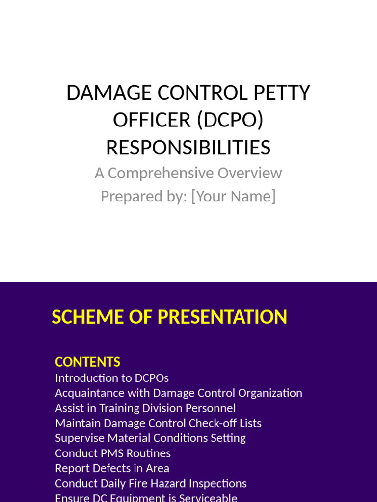 Final DCPO Responsibilities Presentation | PDF | Fire Safety | Safety