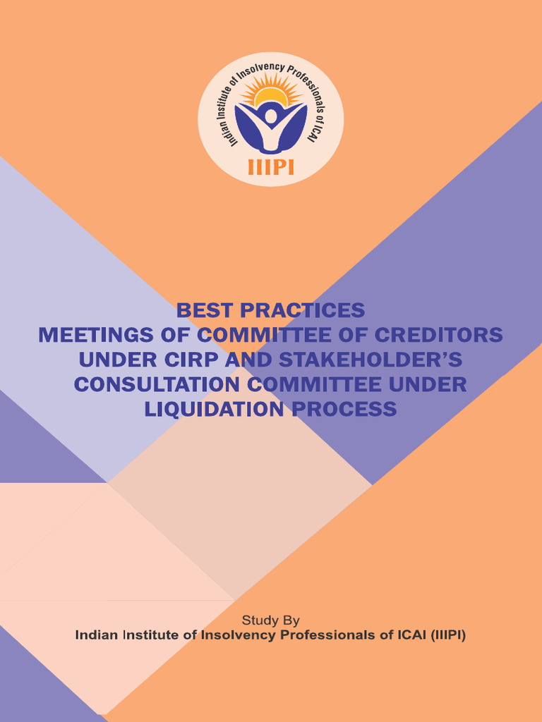 Final Report Best Practices COC and SCC Meetings | PDF | Bankruptcy | Insolvency