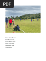 Physical Education SBA: Track and Field | PDF | Track And Field | Running