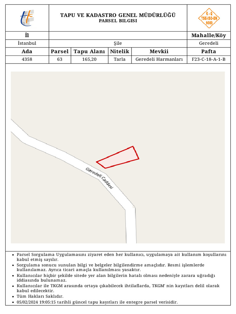 TKGM - Parsel Sorgu Uygulaması | PDF