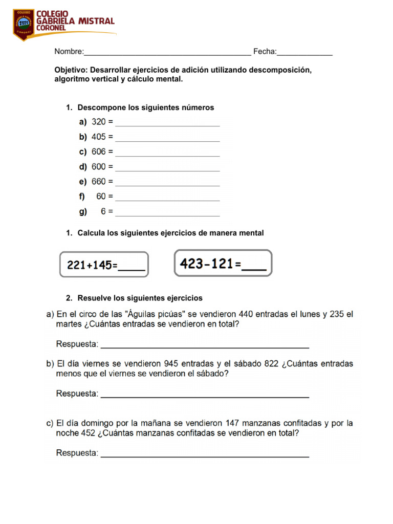 Guia N9 Matemáticas 3ro Básico | PDF