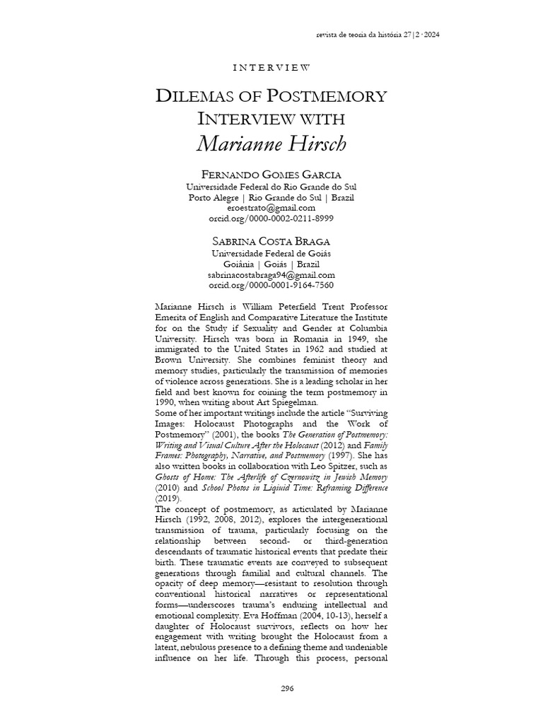 14.+Interview+-+Marianne+Hirsch+-+Fernando+Garcia+e+Sabrina+Costa+Braga ...