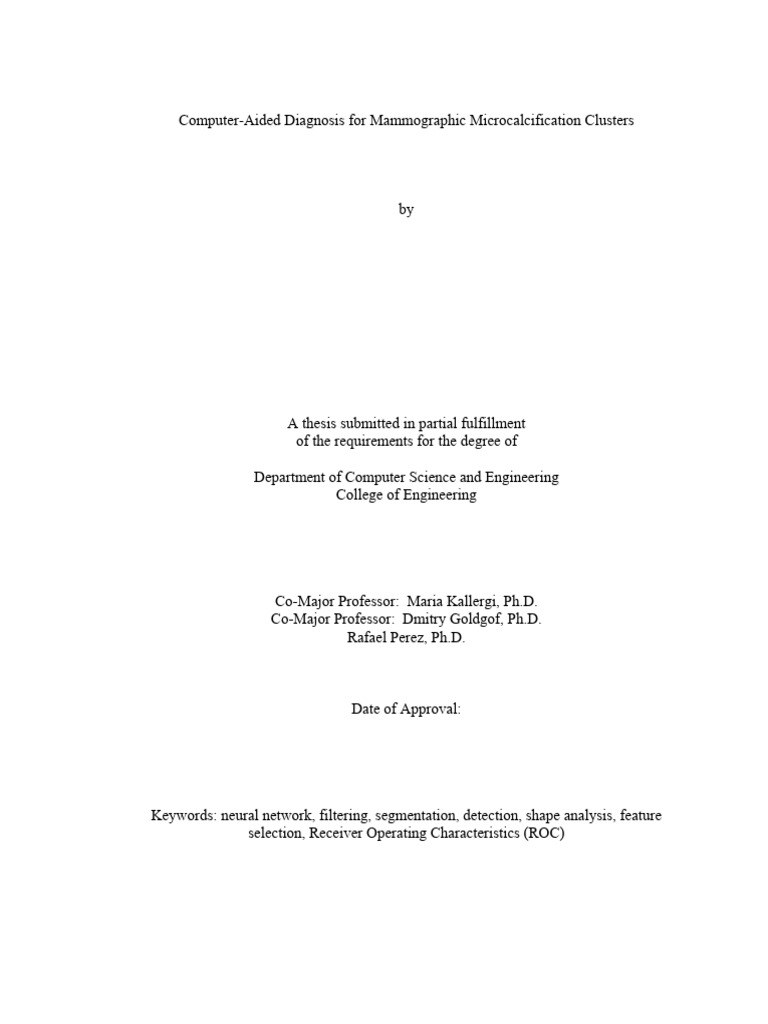 Computer Aided Diagnosis For Mammograph 26032025 | PDF | Mammography ...