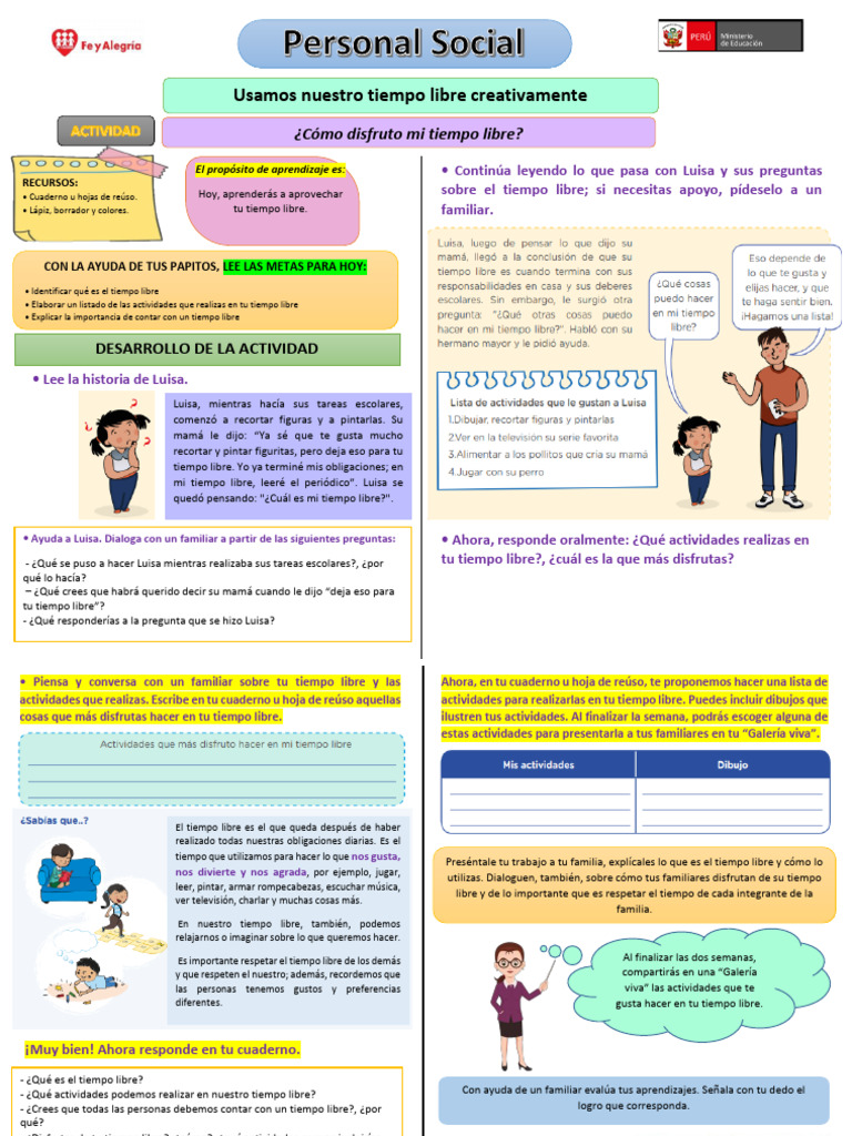 Actividades para Disfrutar el Tiempo Libre | PDF