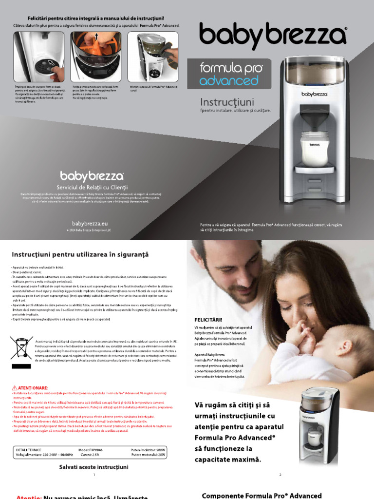 Manual Baby Brezza Pro | PDF