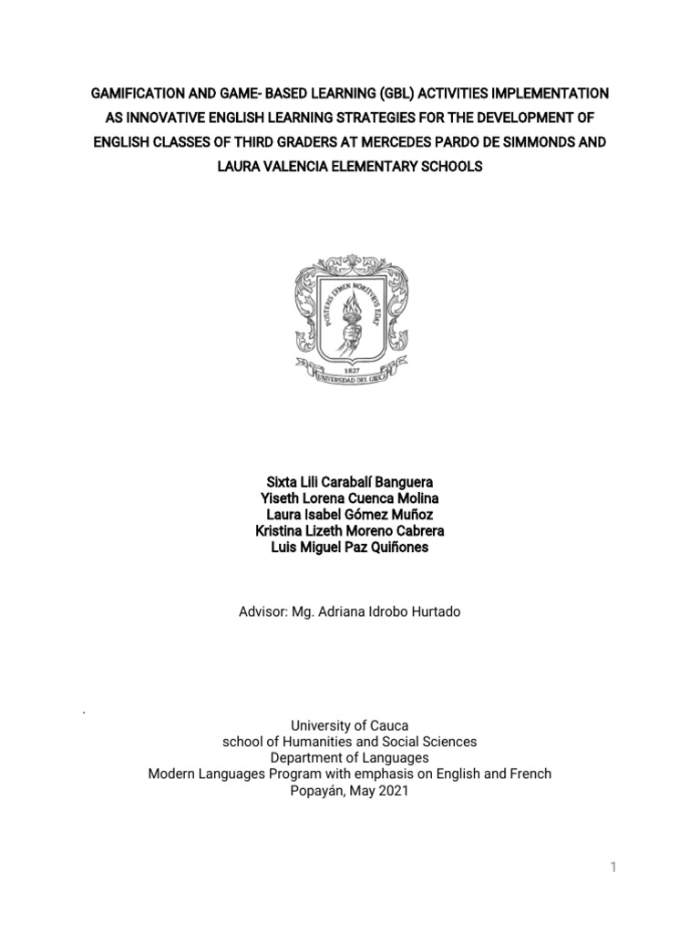 Gamification and Game-Based Learning (GBL) Activities Implementation As Innovative English ...