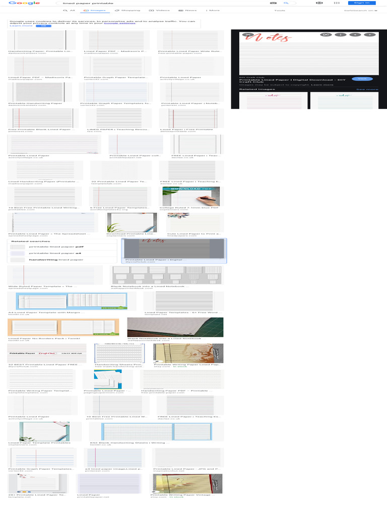 Free Printable Lined Paper Templates | PDF | Graphic Design | Printing ...