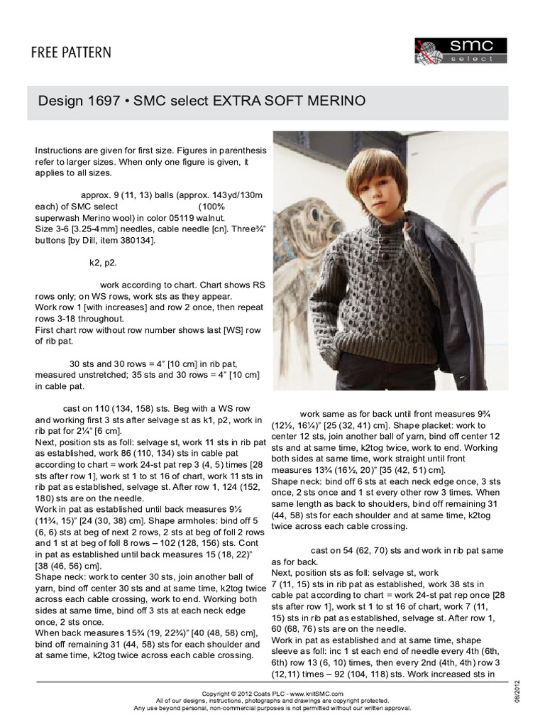 Free Patterns - SMC - Design 1697 | PDF | Seam (Sewing) | Clothing