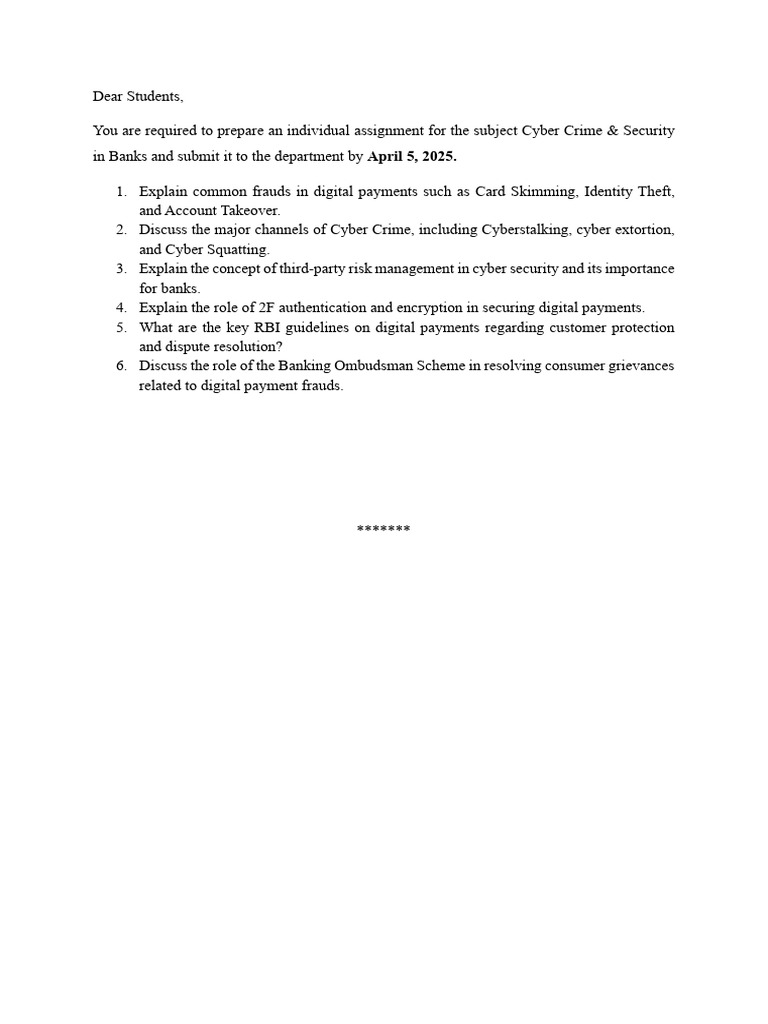 Csb Assignment Pdf 9296
