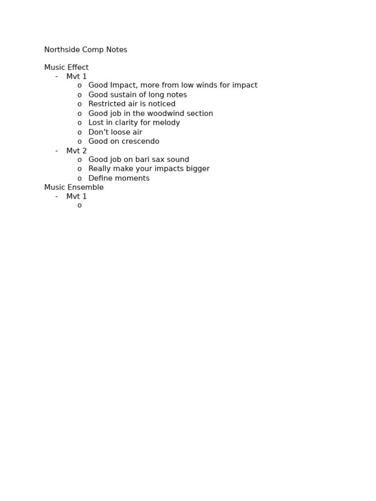 Northside Comp Notes | PDF