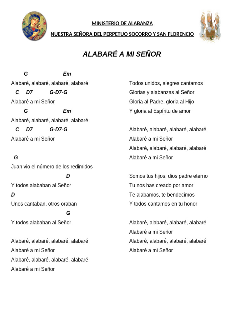 Alabaré A Mi Señor | PDF