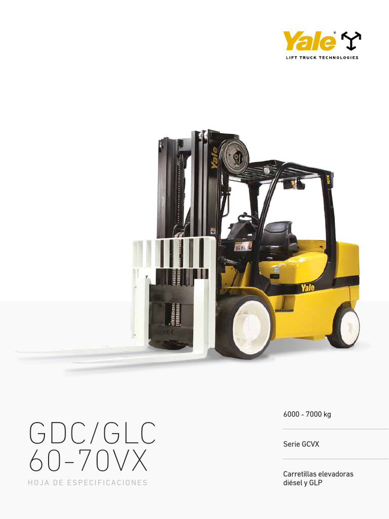 Yale gc60 70vx f879 Spec Sheet Rev 00 Es Low Res | PDF | Partes de ...