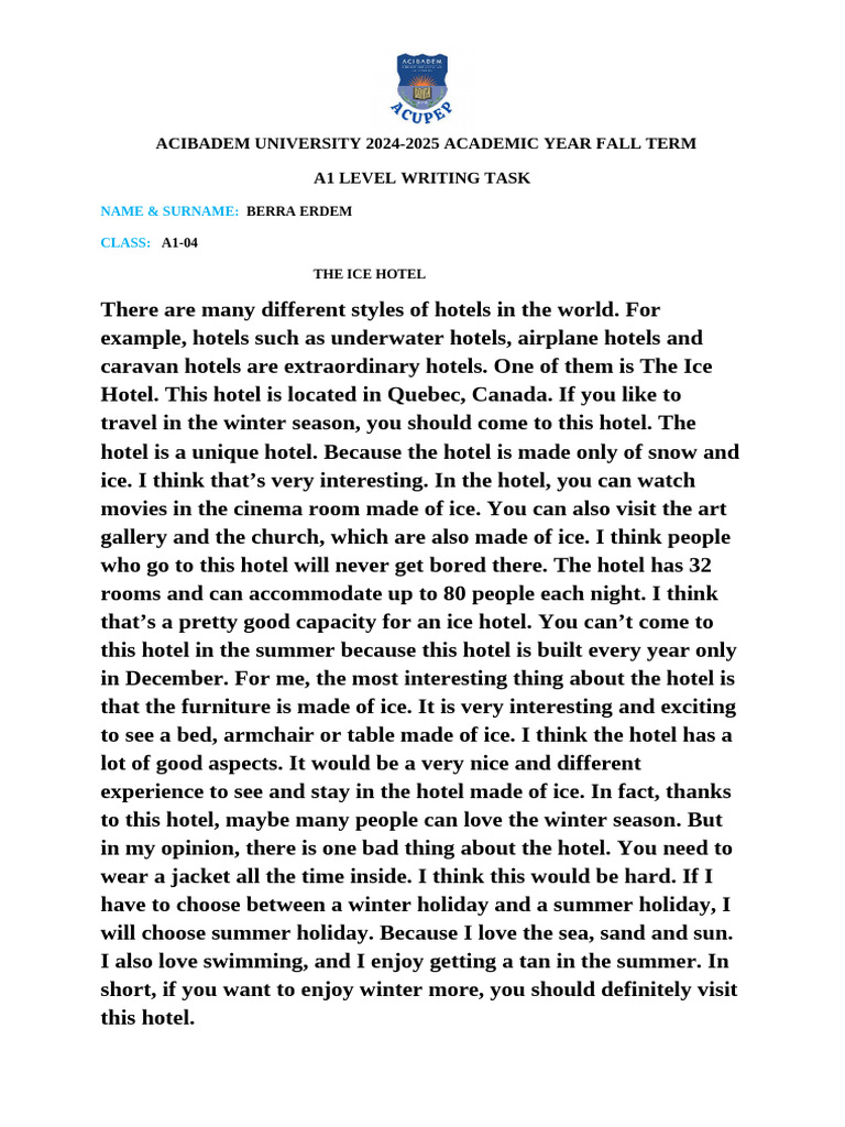 A1 UOE Writing Task 2 | PDF