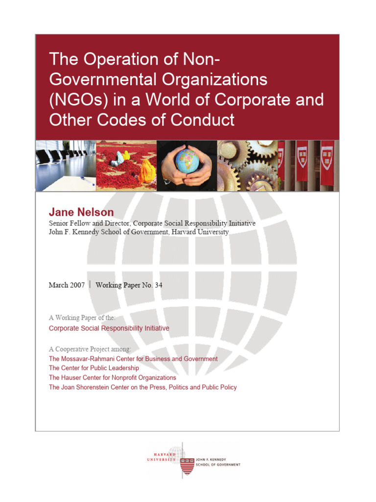 The Operation of Non-Governmental Organizations (Ngos) in A World of ...