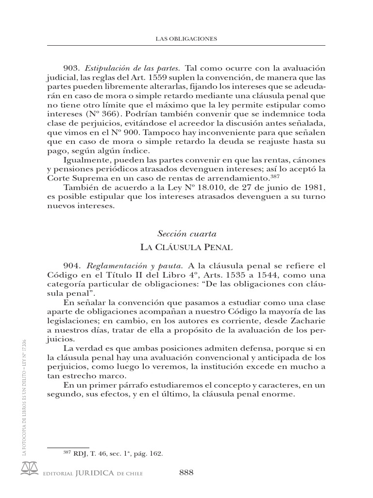 Cláusula Penal en Obligaciones: Conceptos y Efectos | PDF | Daños y ...