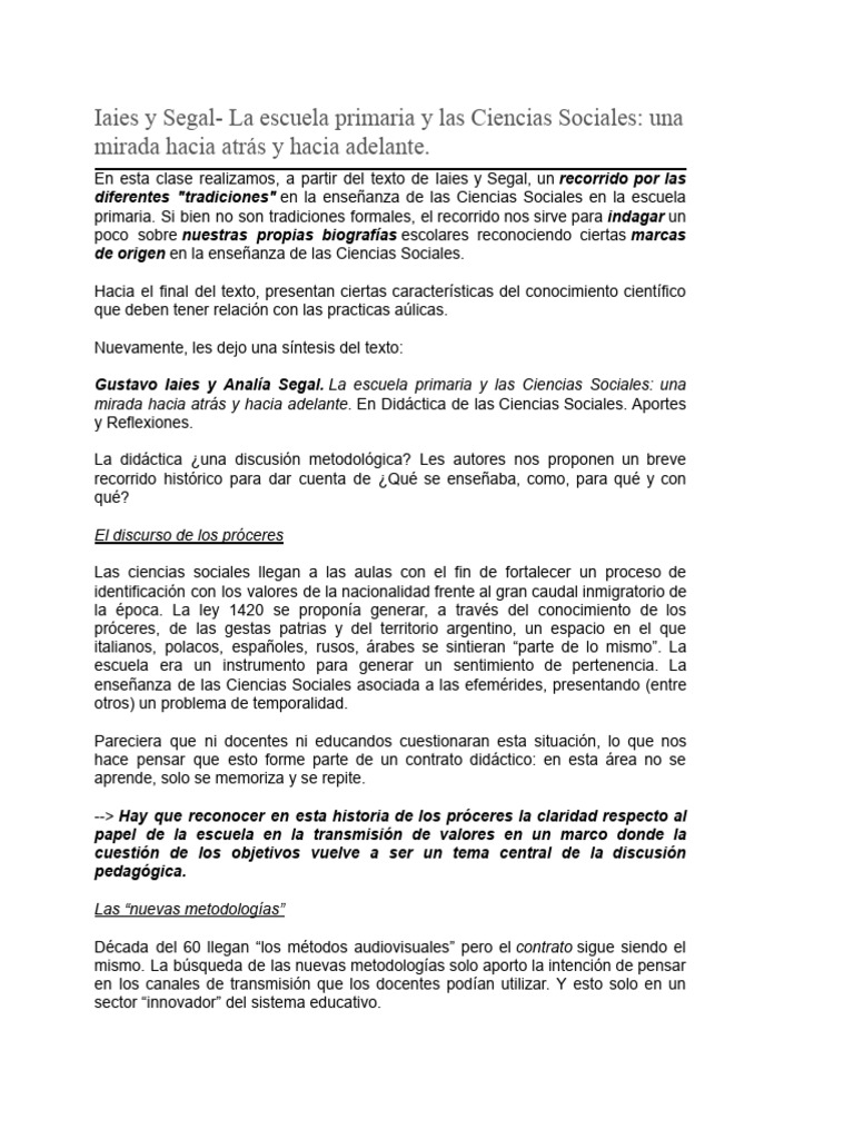 Iaies y Segal | PDF | Enseñando | Plan de estudios