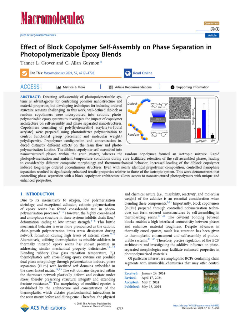 (2024) Effect of Block-Copolymer Self-Assembly On Phase Separation in ...