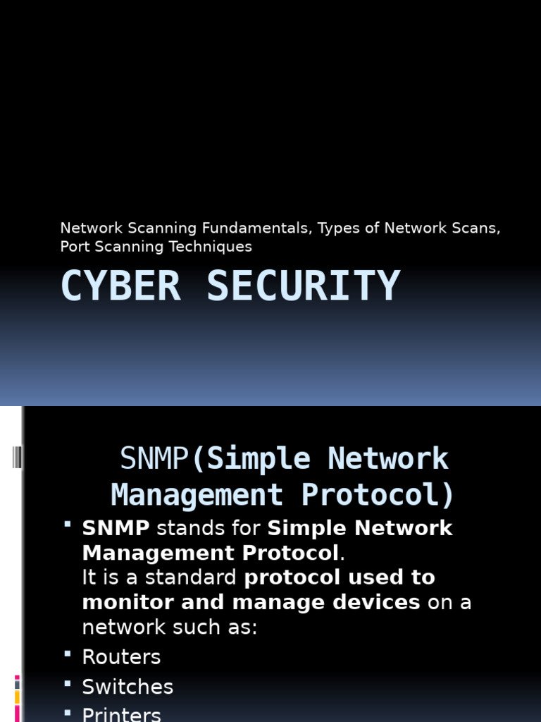 1-Cyber Security -Network Scanning Fundamentals, Types of Network Scans, Port Scanning ...