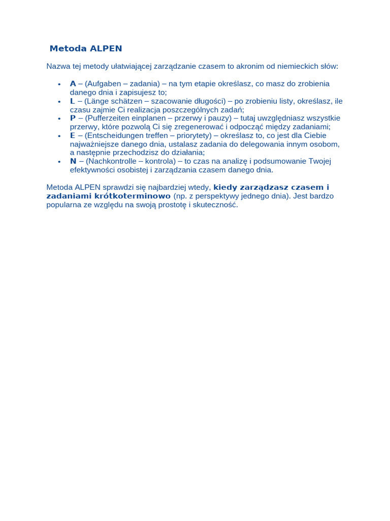 Metoda Alpen | PDF
