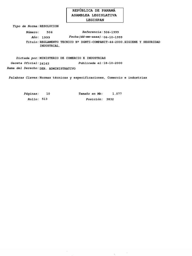 Reglamento Técnico Copanit 44-2000 | PDF | Negocios