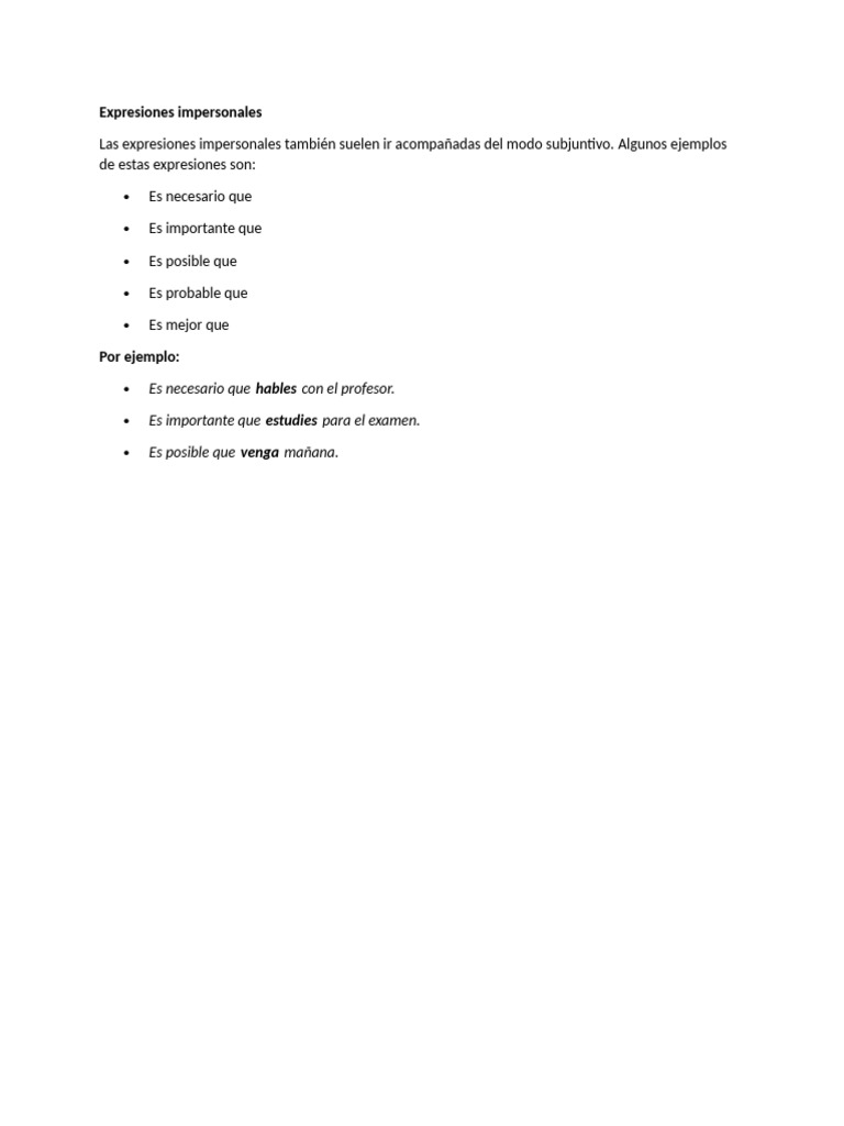 Presente de Subjuntivo | PDF