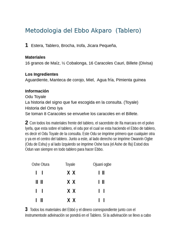 Metodologia Del Ebbo Akparo | PDF