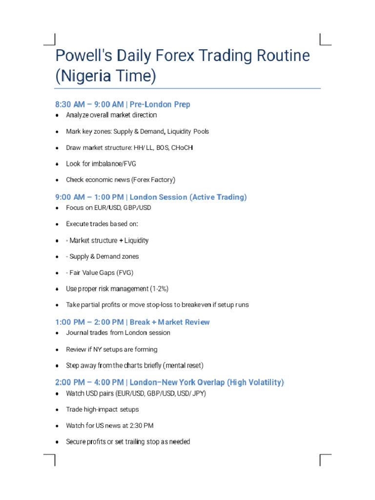 Powell Forex Trading Routine Phoenix | PDF