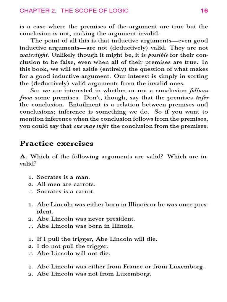 Valid and Invalid Arguments | PDF