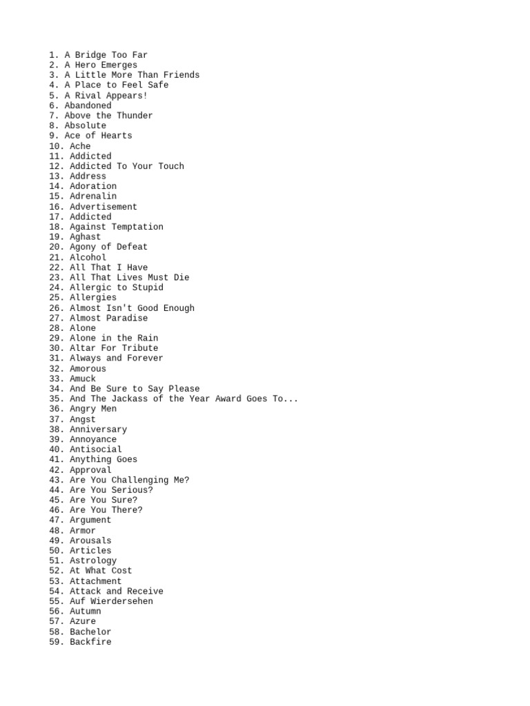 List of 1,000 Adopt Theme Ideas | PDF