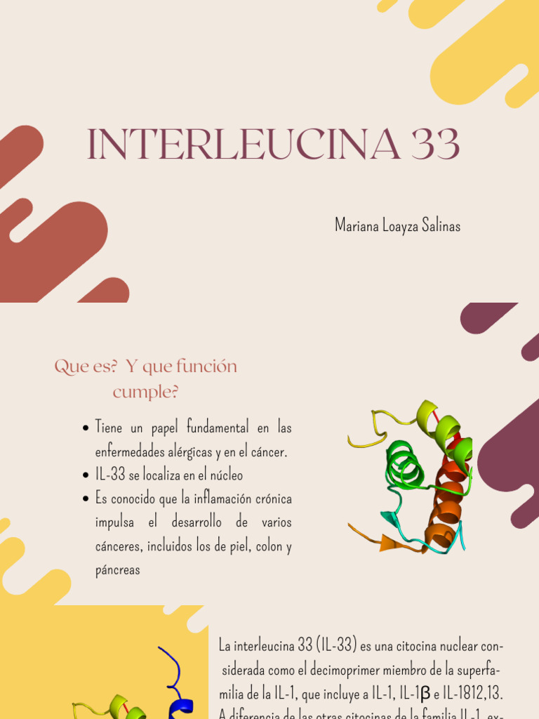 Interleucina 33: Rol en cáncer y alergias | PDF