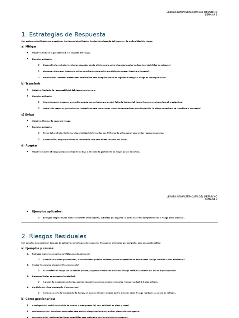 Estrategias de Respuesta | PDF | Presupuesto | Riesgo