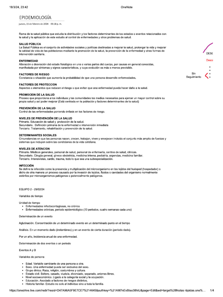 Notas Epidemio | PDF